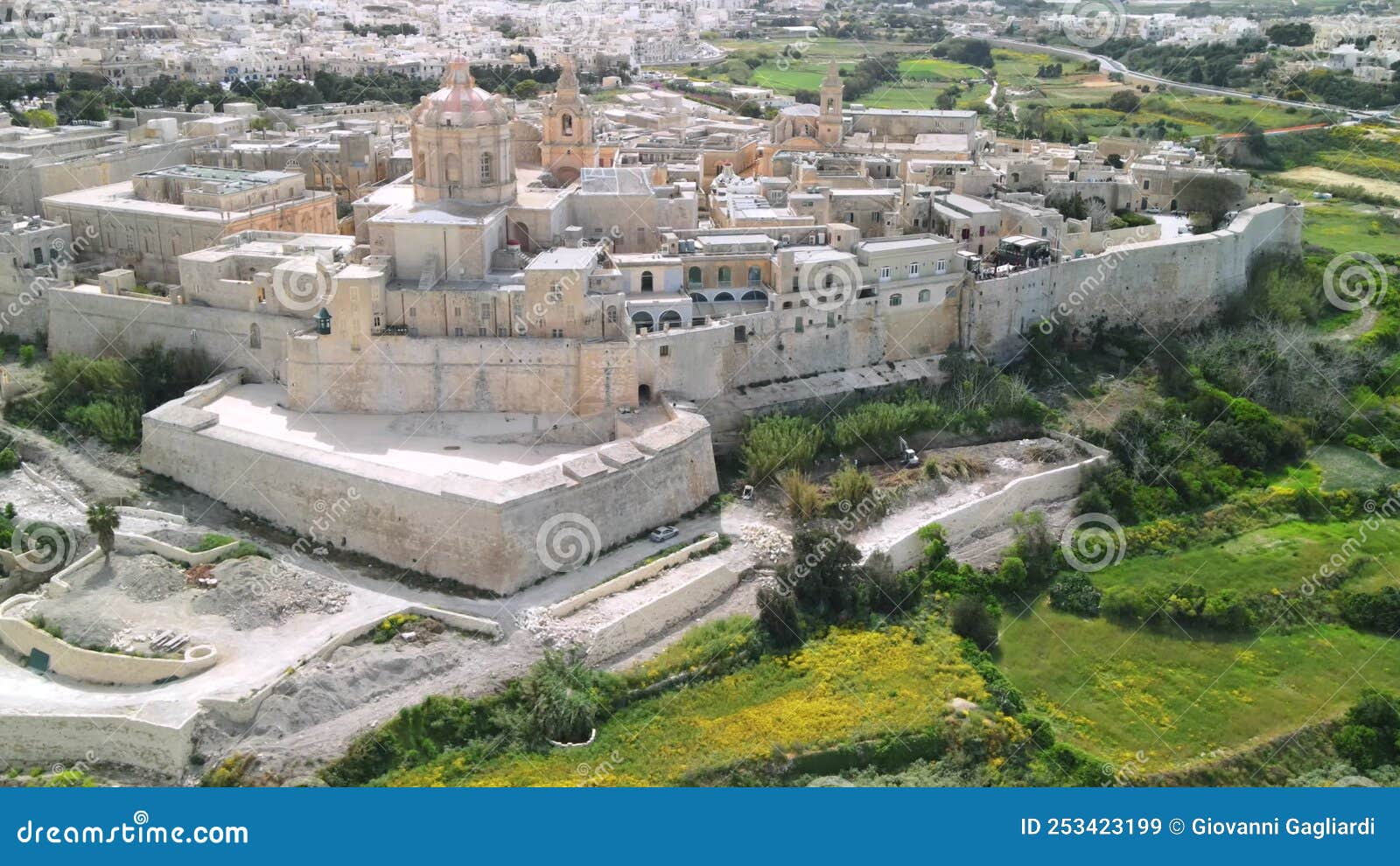 Aerial View of Mdina Cityscape in Malta Stock Video - Video of european ...