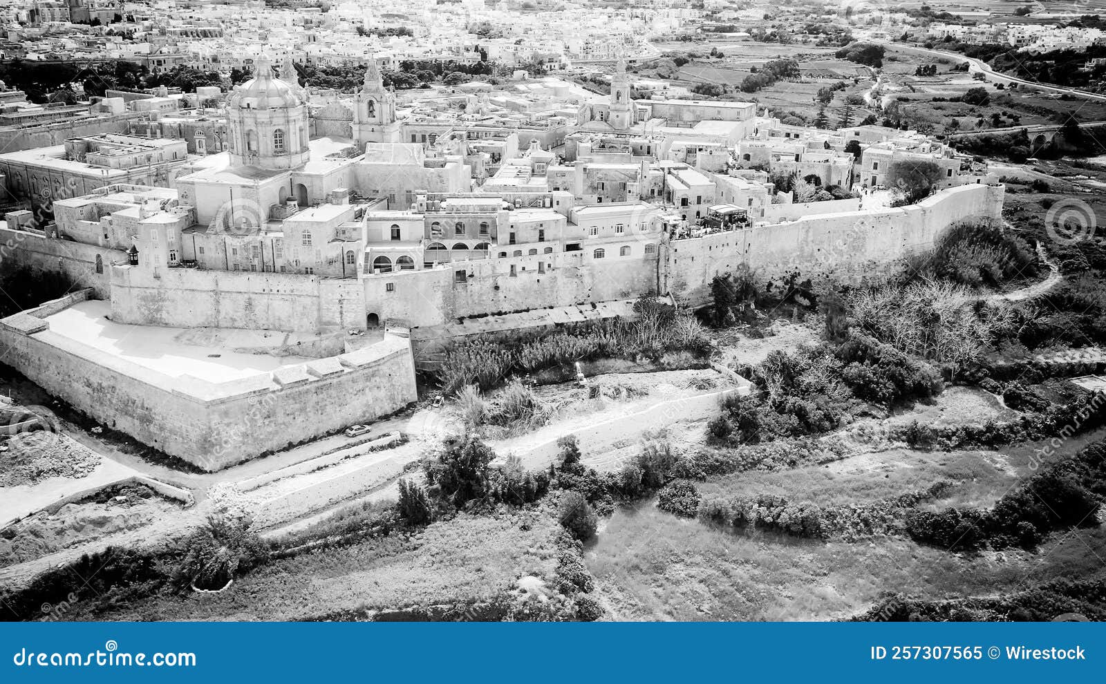 Aerial View of Mdina Medieval City in Malta Stock Image - Image of ...