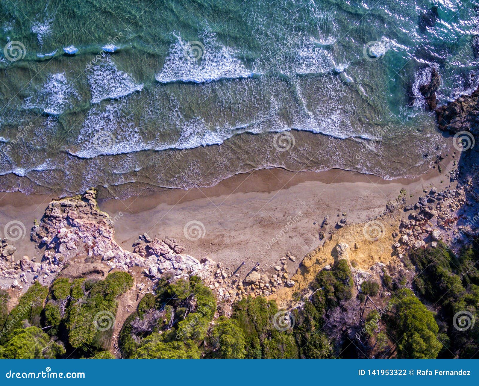 Aerial View of Mediterranean Coast at Costa Brava, Spain Stock Photo ...