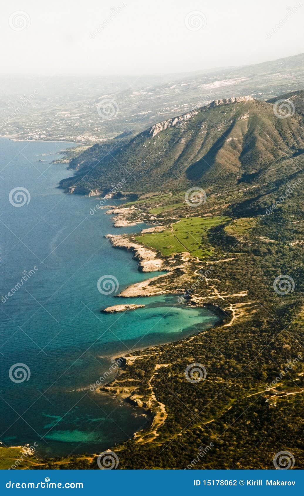 Aerial View of Mediterranean Coastline Stock Photo - Image of blue ...