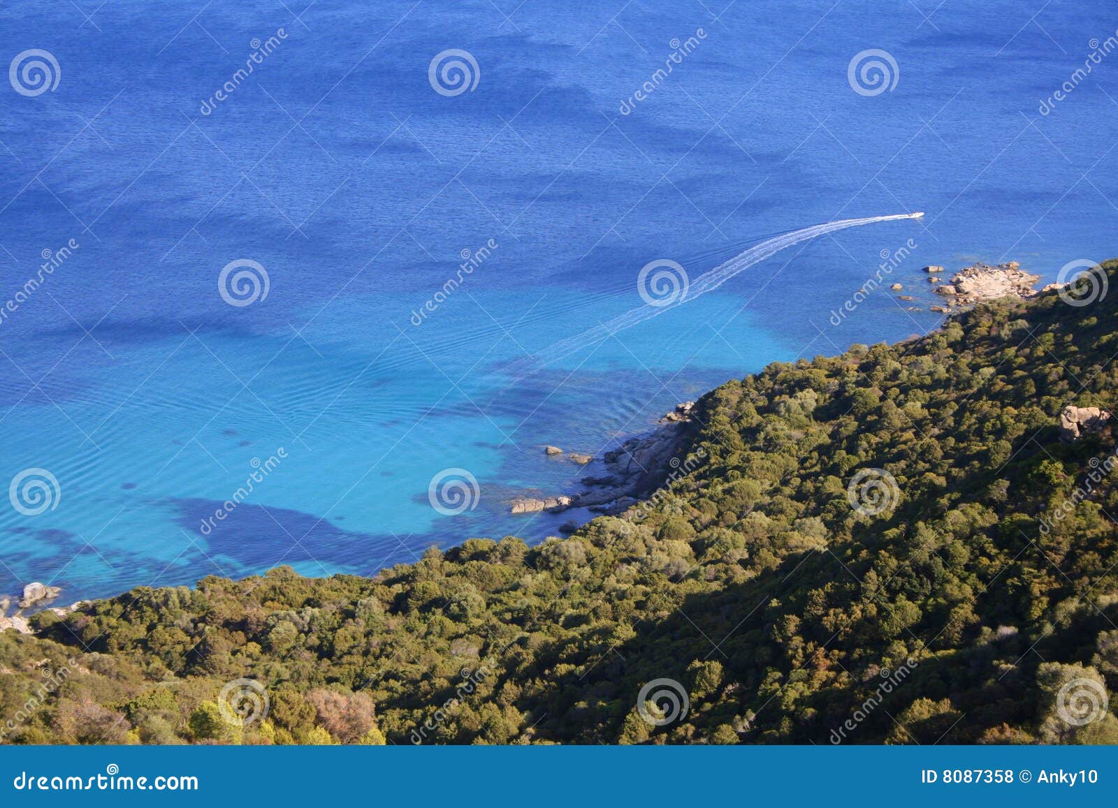 Aerial View of Mediterranean Sea Stock Photo - Image of hills, clear ...