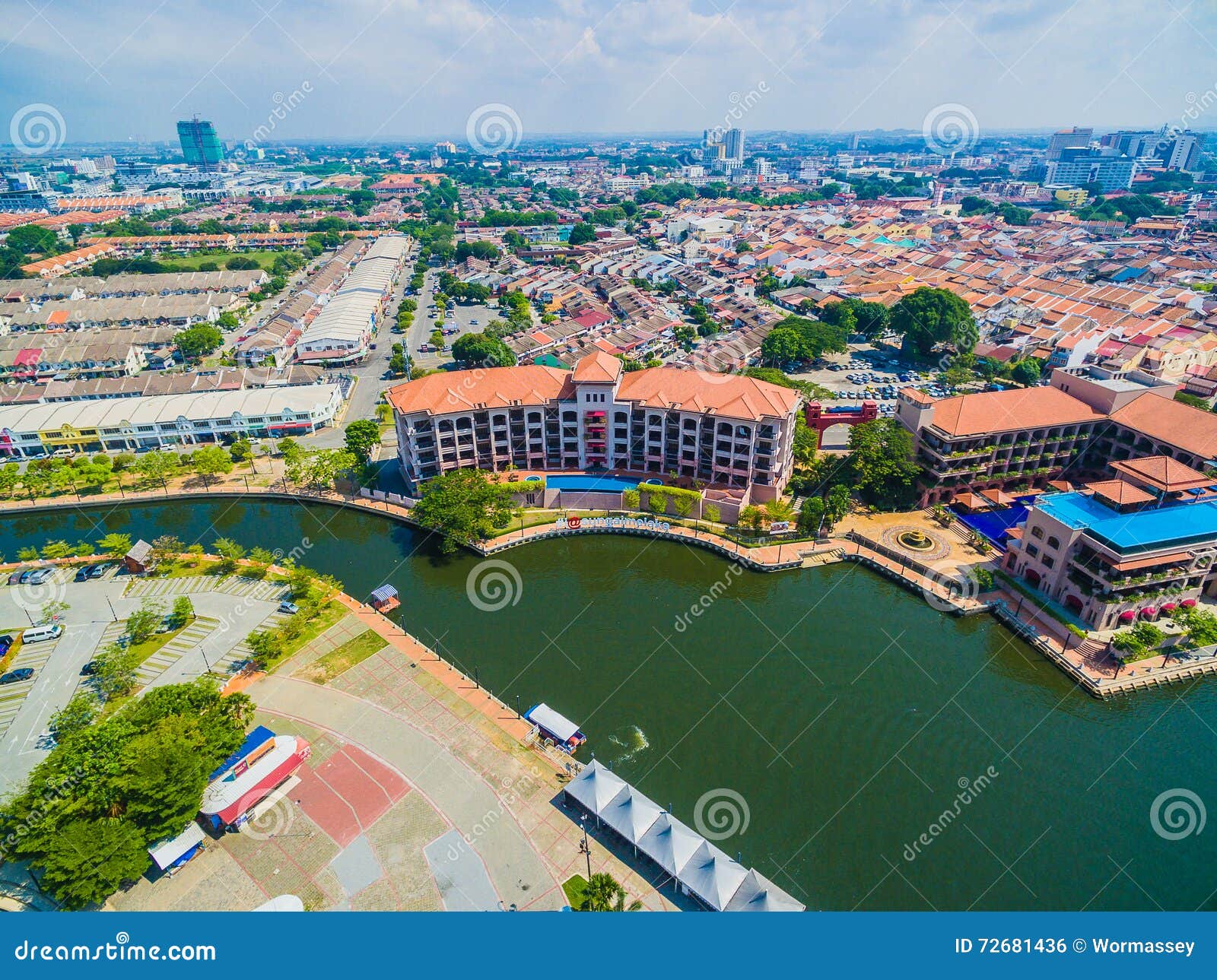 Aerial View of Melaka City editorial photo. Image of cuti - 72681436