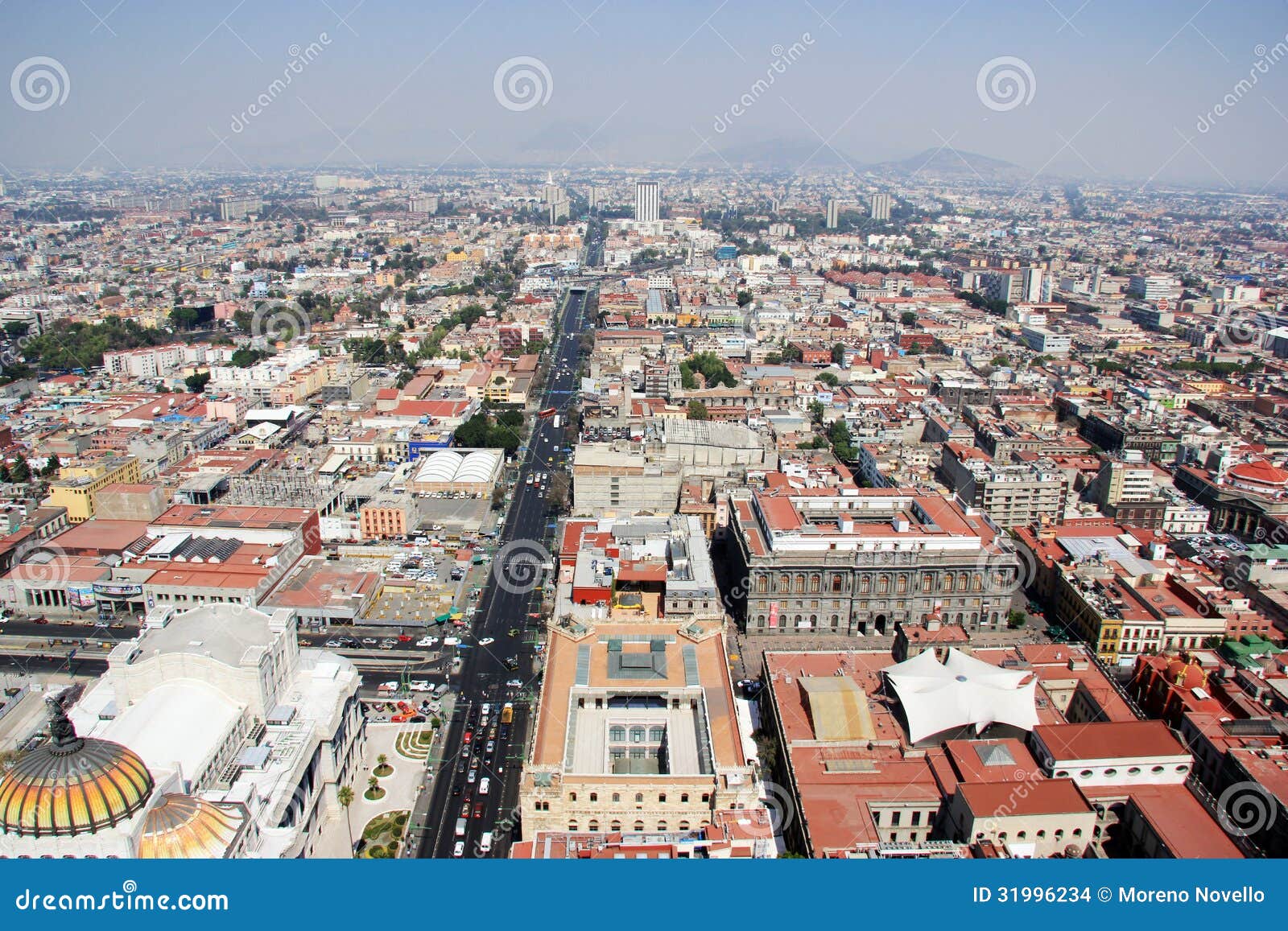 Aerial view of Mexico City stock photo. Image of mexican - 31996234