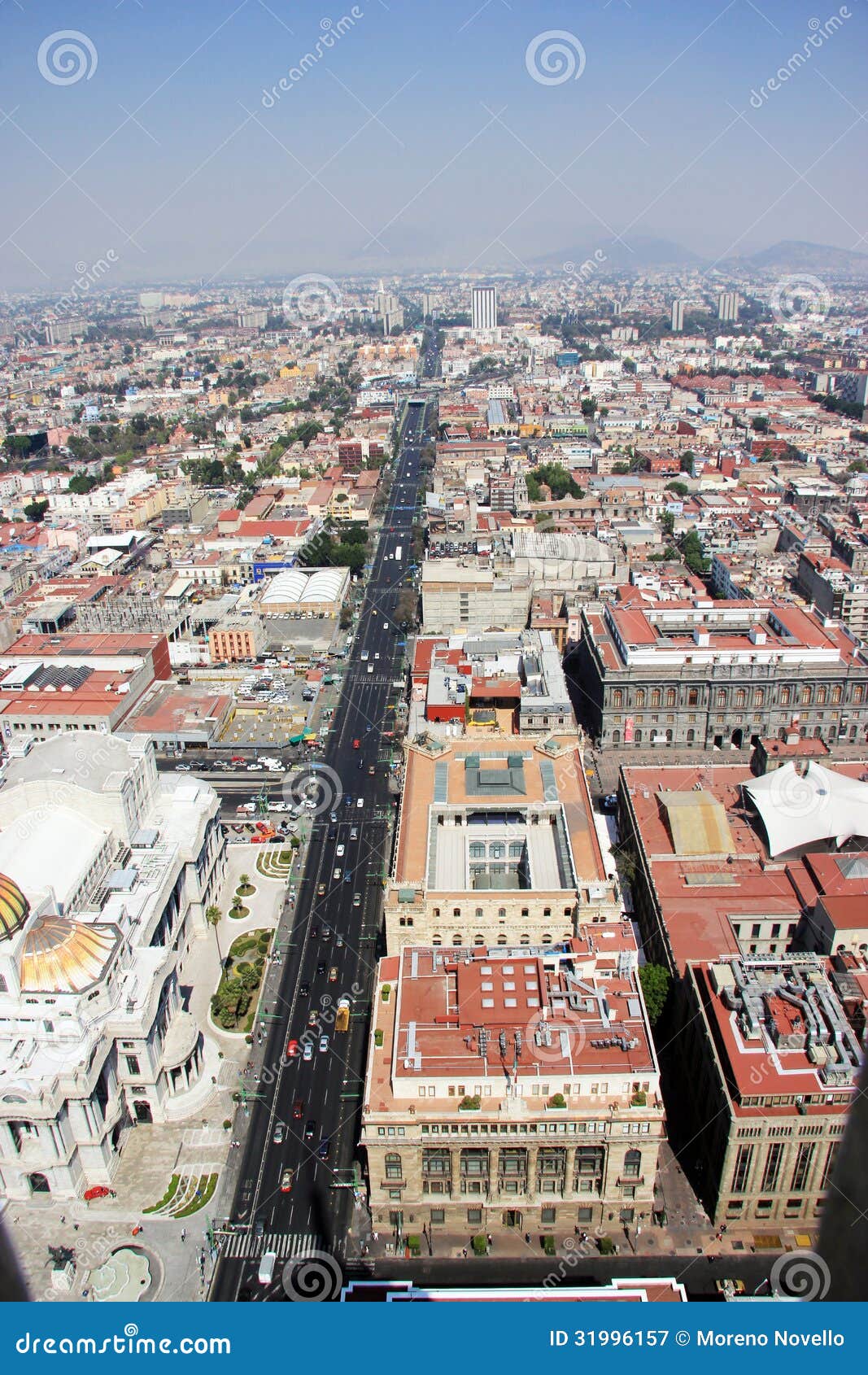 Aerial view of Mexico City stock image. Image of buildings - 31996157
