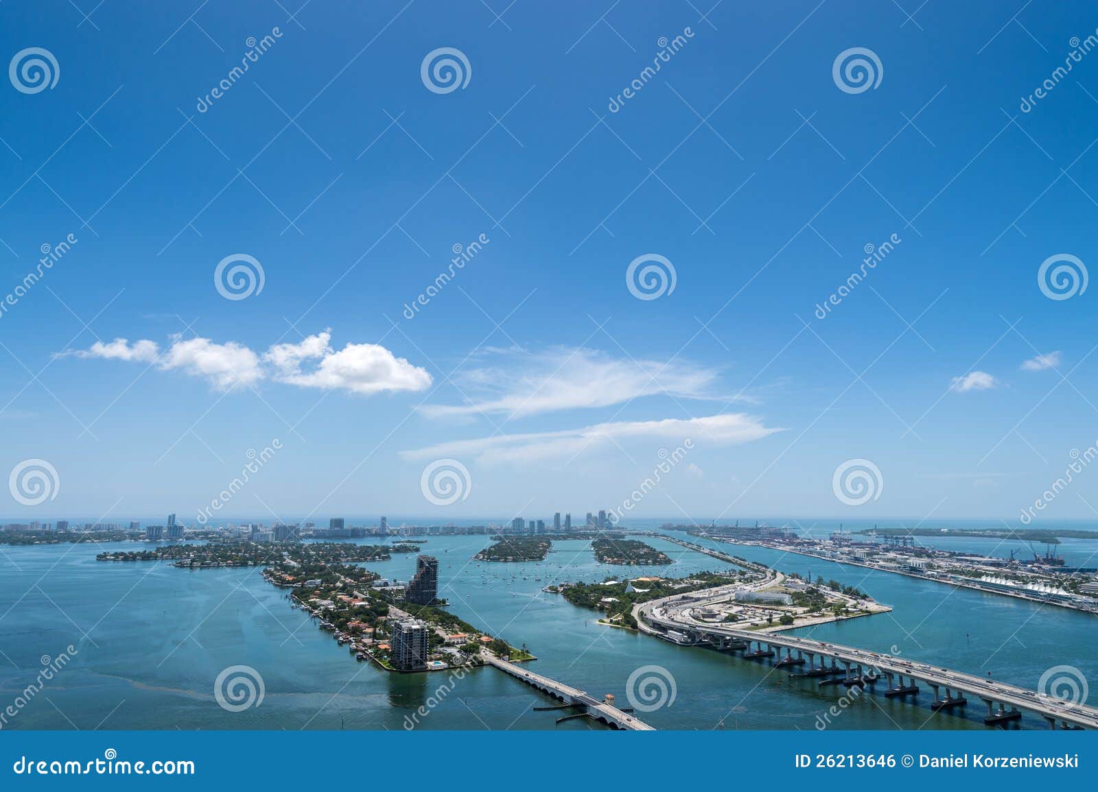 Aerial view of Miami Beach stock photo. Image of watson - 26213646