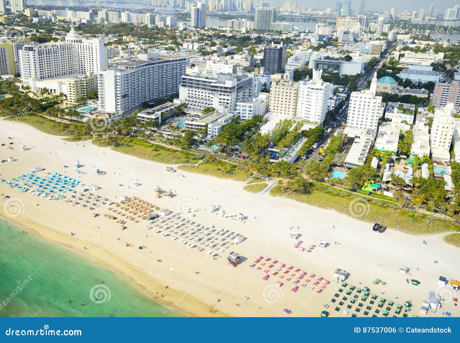 Aerial view of Miami stock photo. Image of business, angle - 87537006