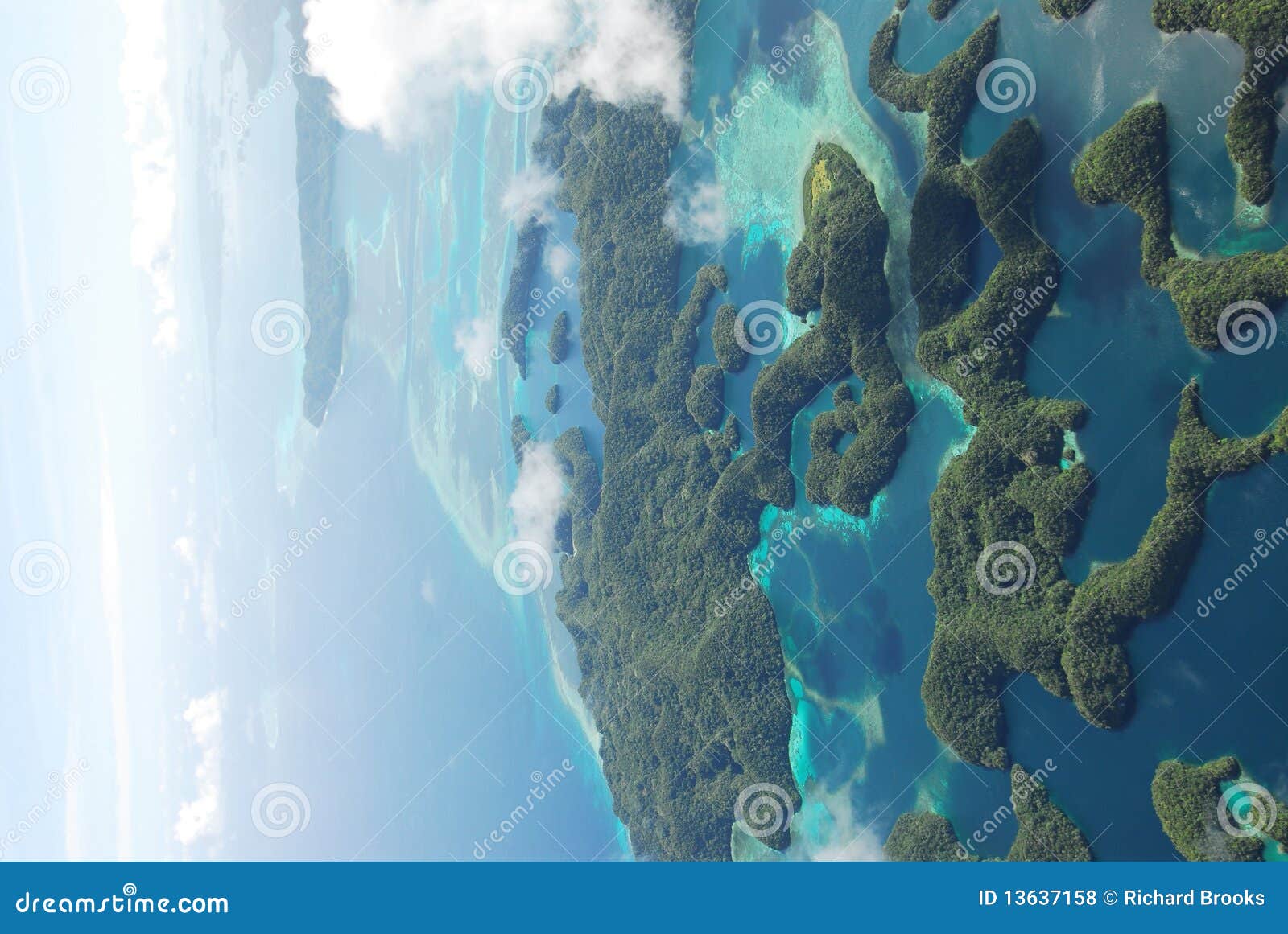 Aerial View of Micronesia Islands Stock Photo - Image of islands ...