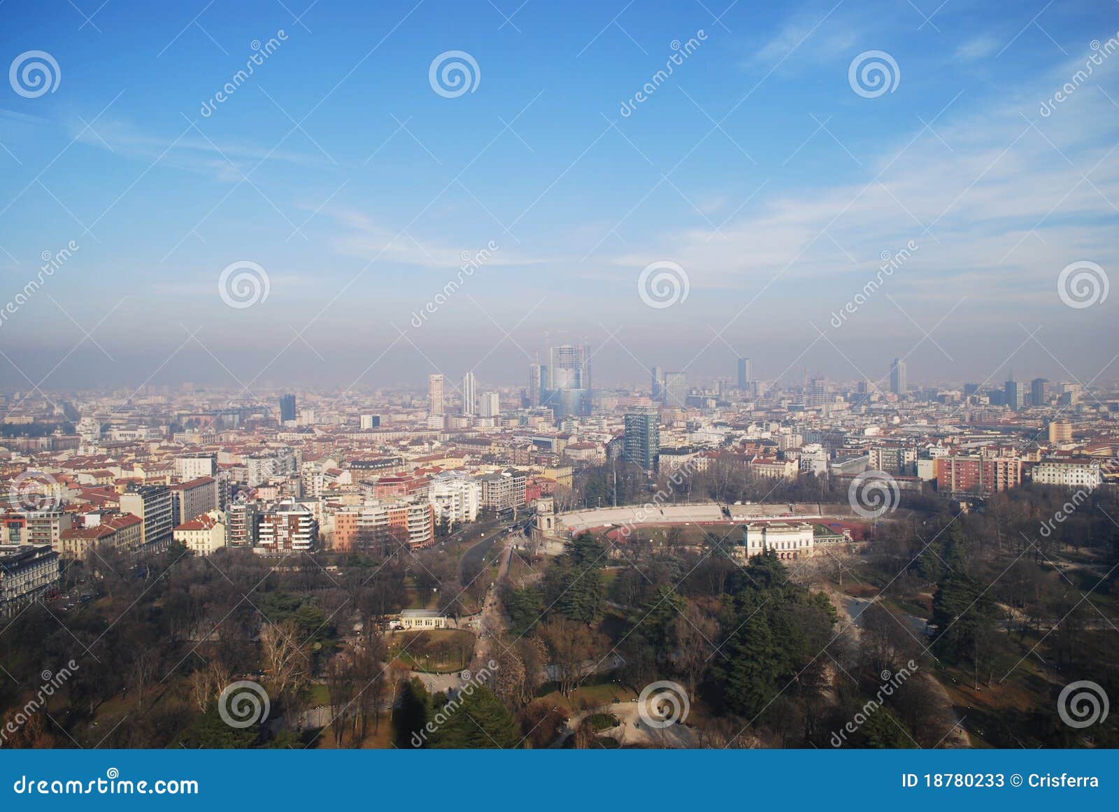Aerial view of Milan stock image. Image of europe, cityscape - 18780233
