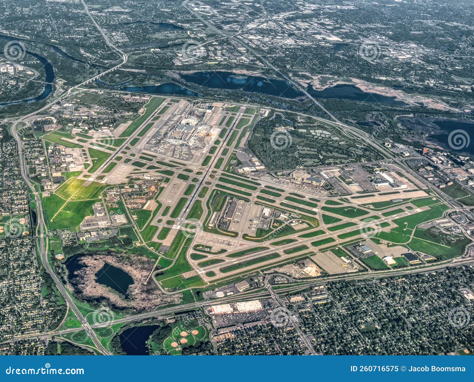 Aerial View of the Minneapolis St. Paul International Airport Stock ... Aerial View of the Minneapolis St. Paul International Airport Stock ...