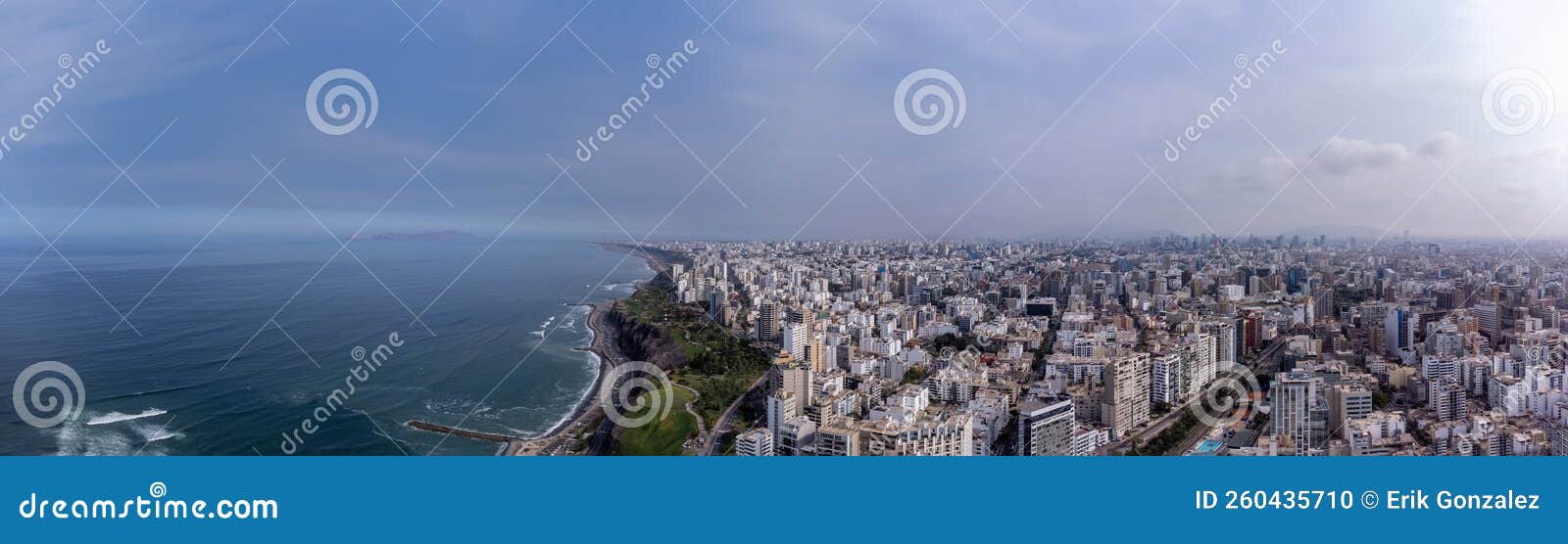 Aerial View of the Miraflores District in Lima Stock Photo - Image of ...