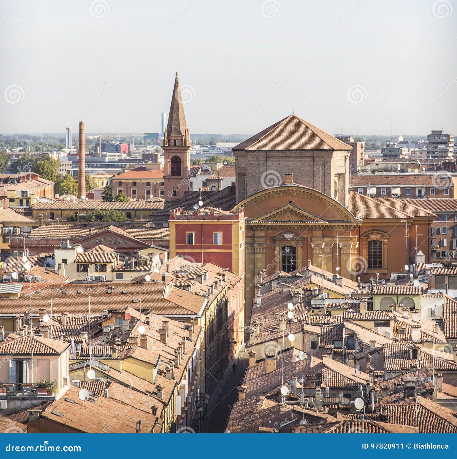 Aerial View of Modena, Italy Stock Image - Image of modena, religion ...