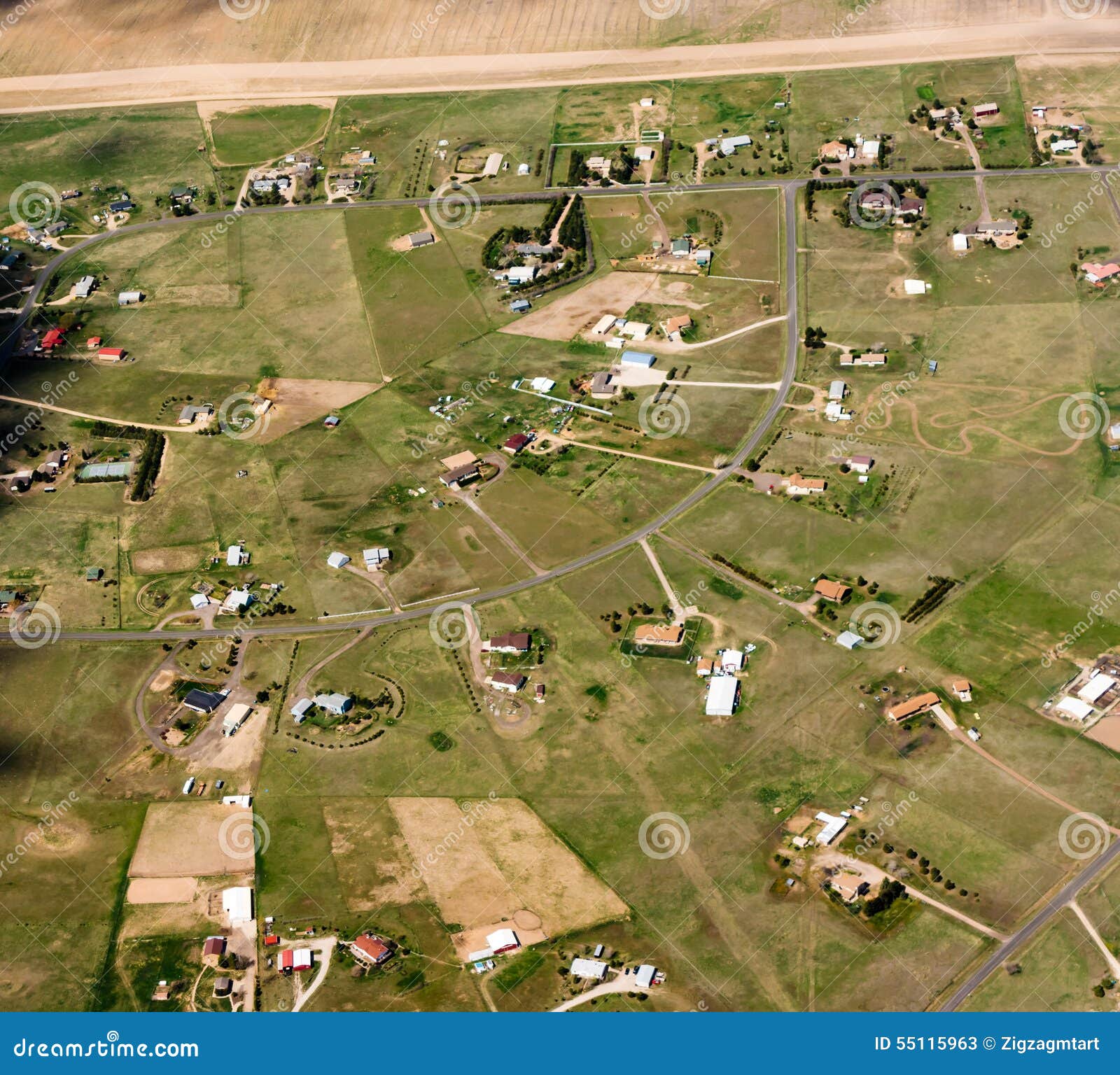 Aerial View of Modern Housing Plan Stock Image - Image of real ...