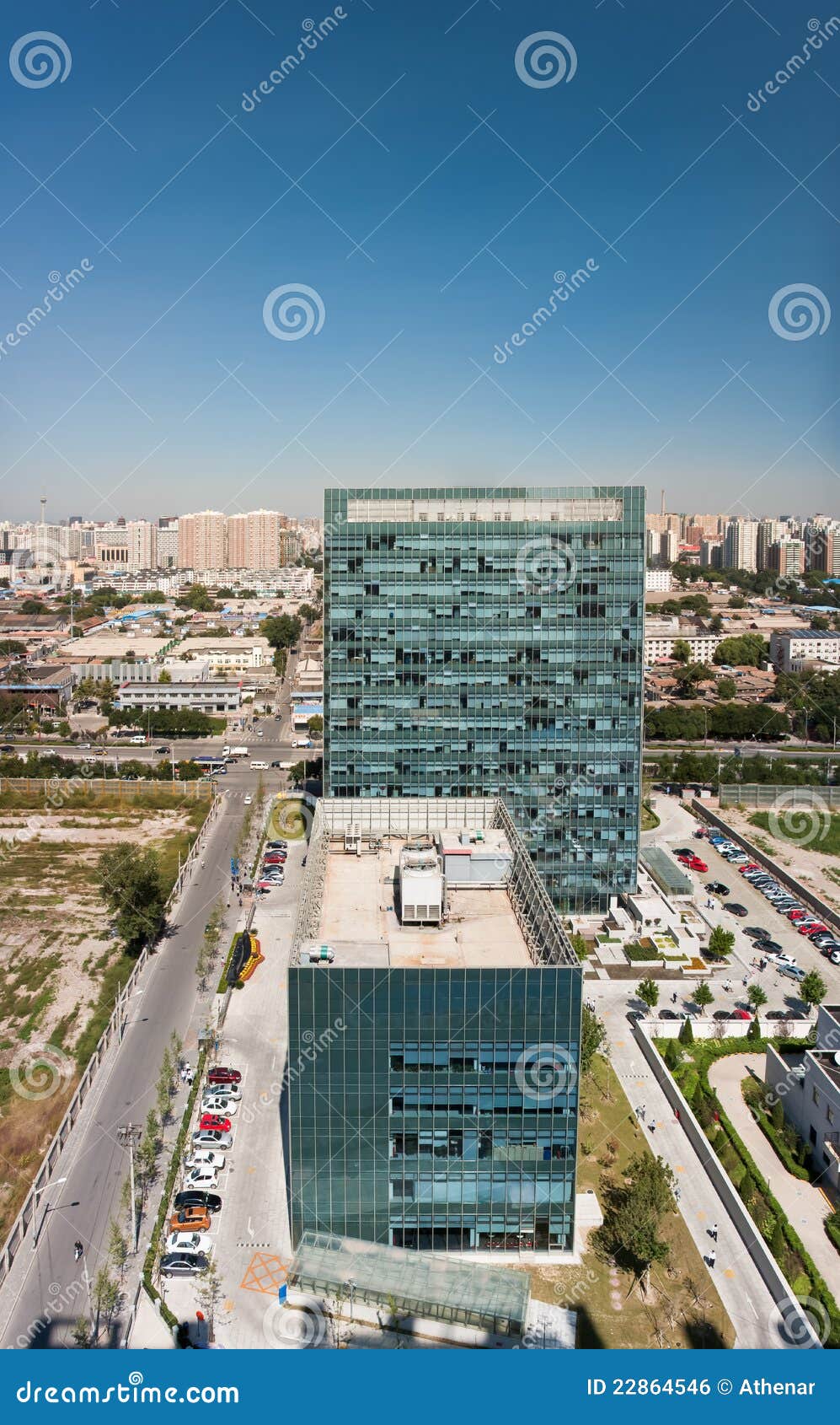 Aerial View of the Modern Office Building Stock Photo - Image of ...