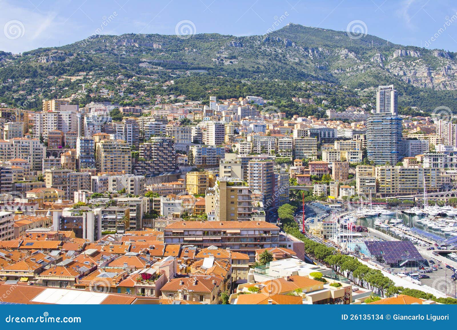 Aerial view of Monaco stock photo. Image of landscape - 26135134