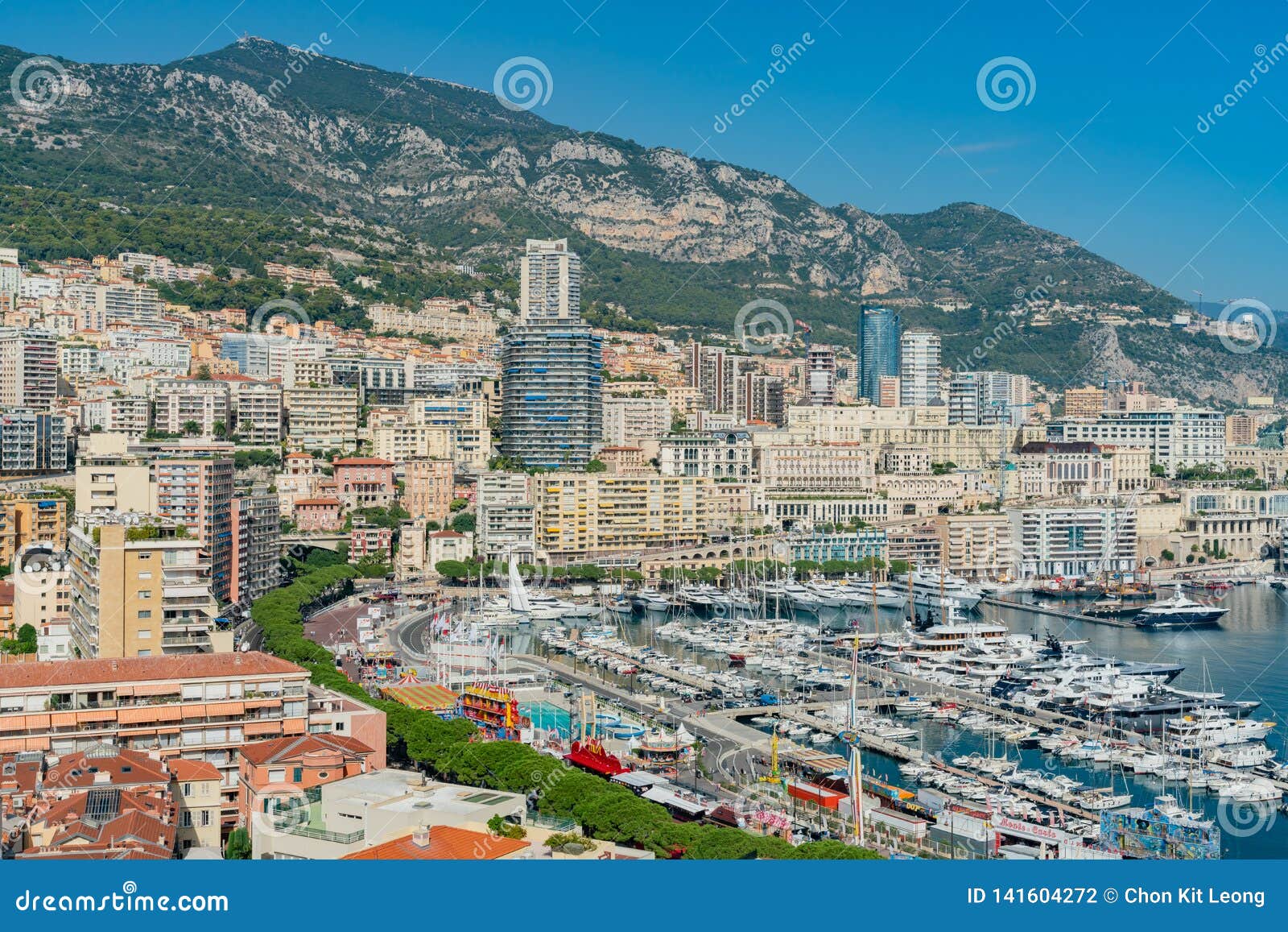Aerial View of the Monaco Cityscape with Many Ships Editorial ...