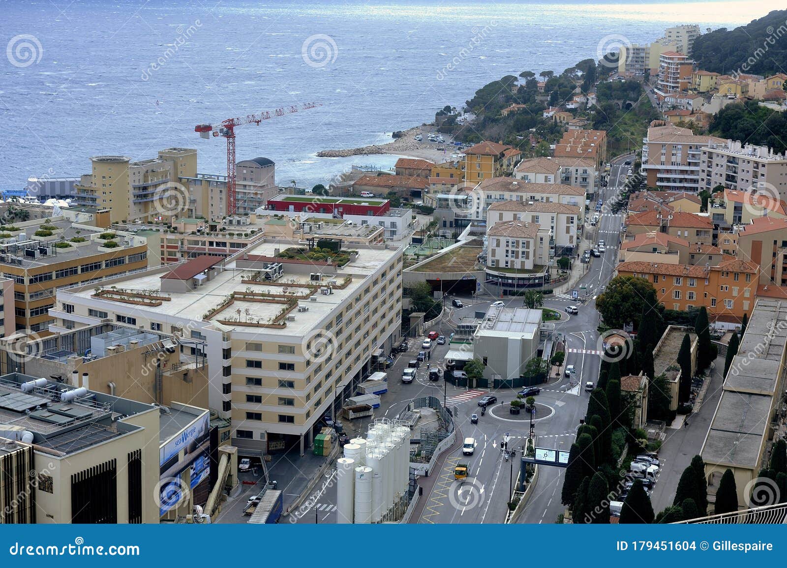 Aerial View of Monaco with Construction Work Editorial Stock Image ...