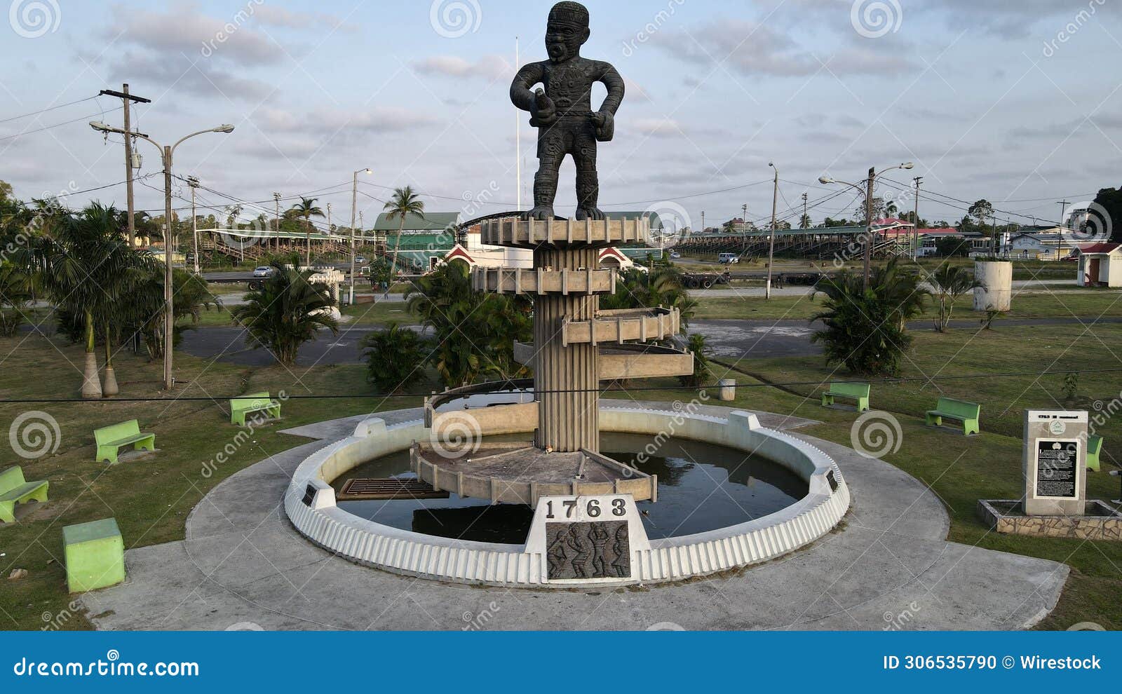 Aerial View of the 1763 Monument in Georgetown, Guyana. Editorial Image ...