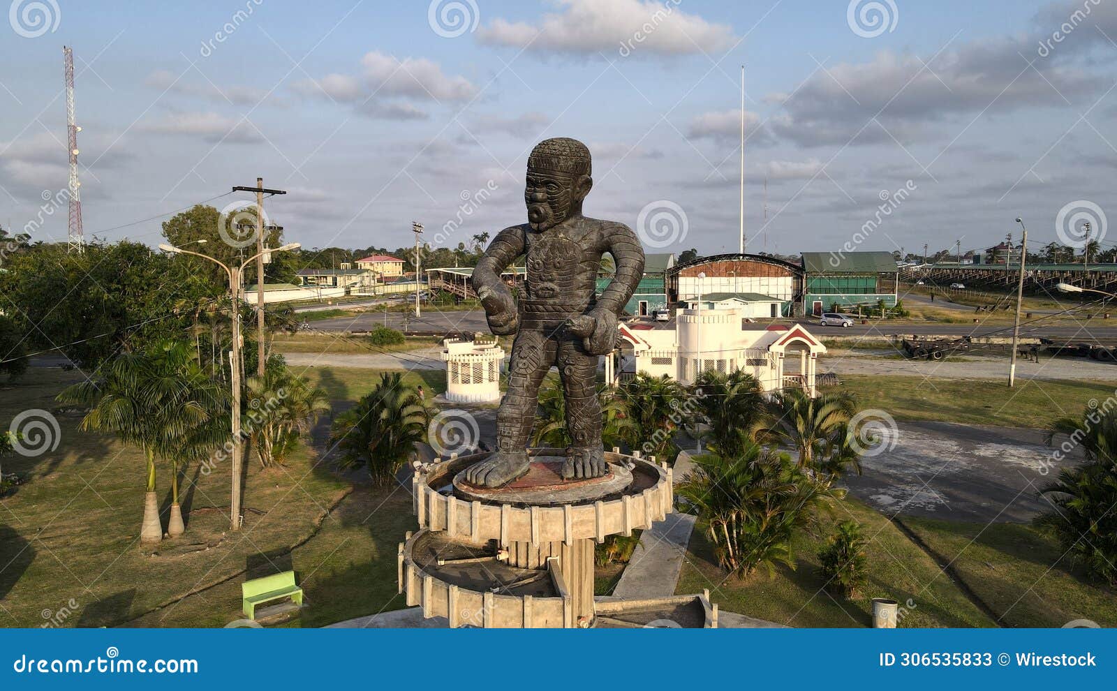 Aerial View of the 1763 Monument in Georgetown, Guyana. Editorial Stock ...