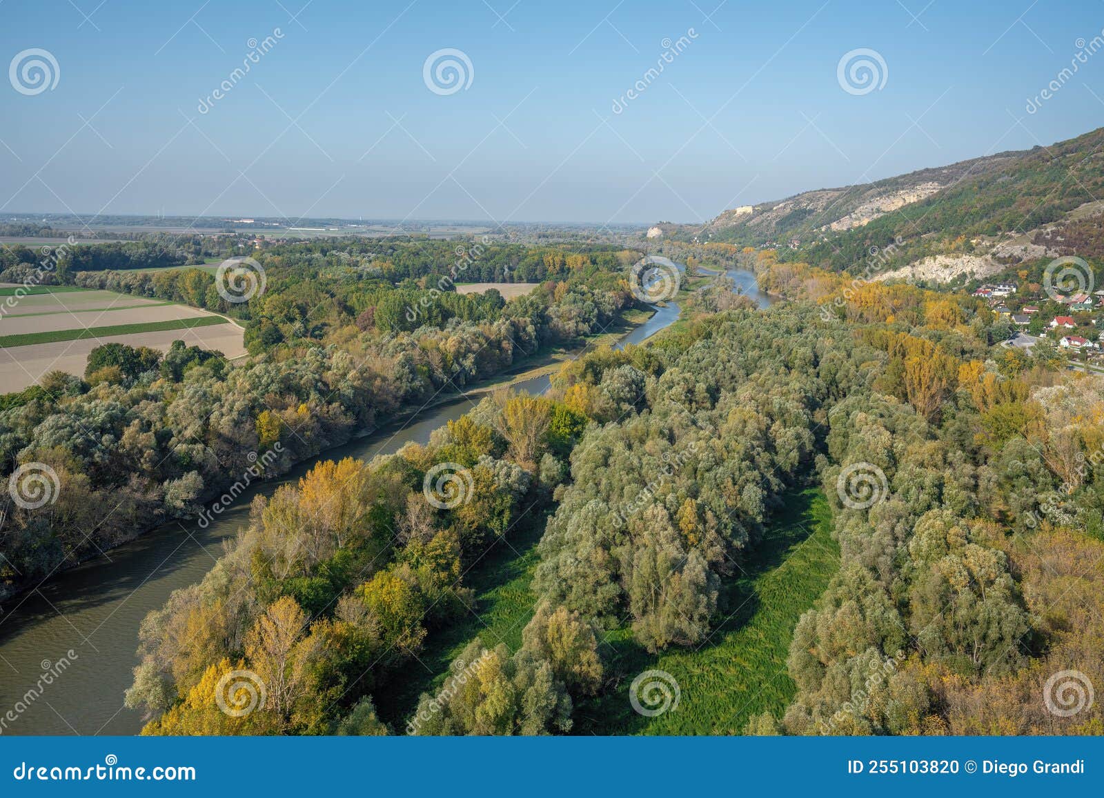 Aerial View of Morava River at Devin - Bratislava, Slovakia Stock Photo ...