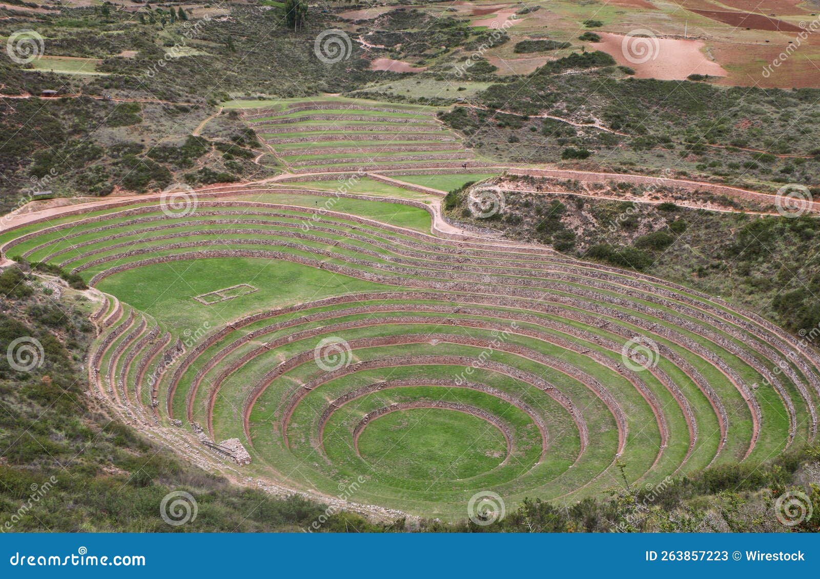Aerial View of Moray in Peru Stock Image - Image of peru, historic ...