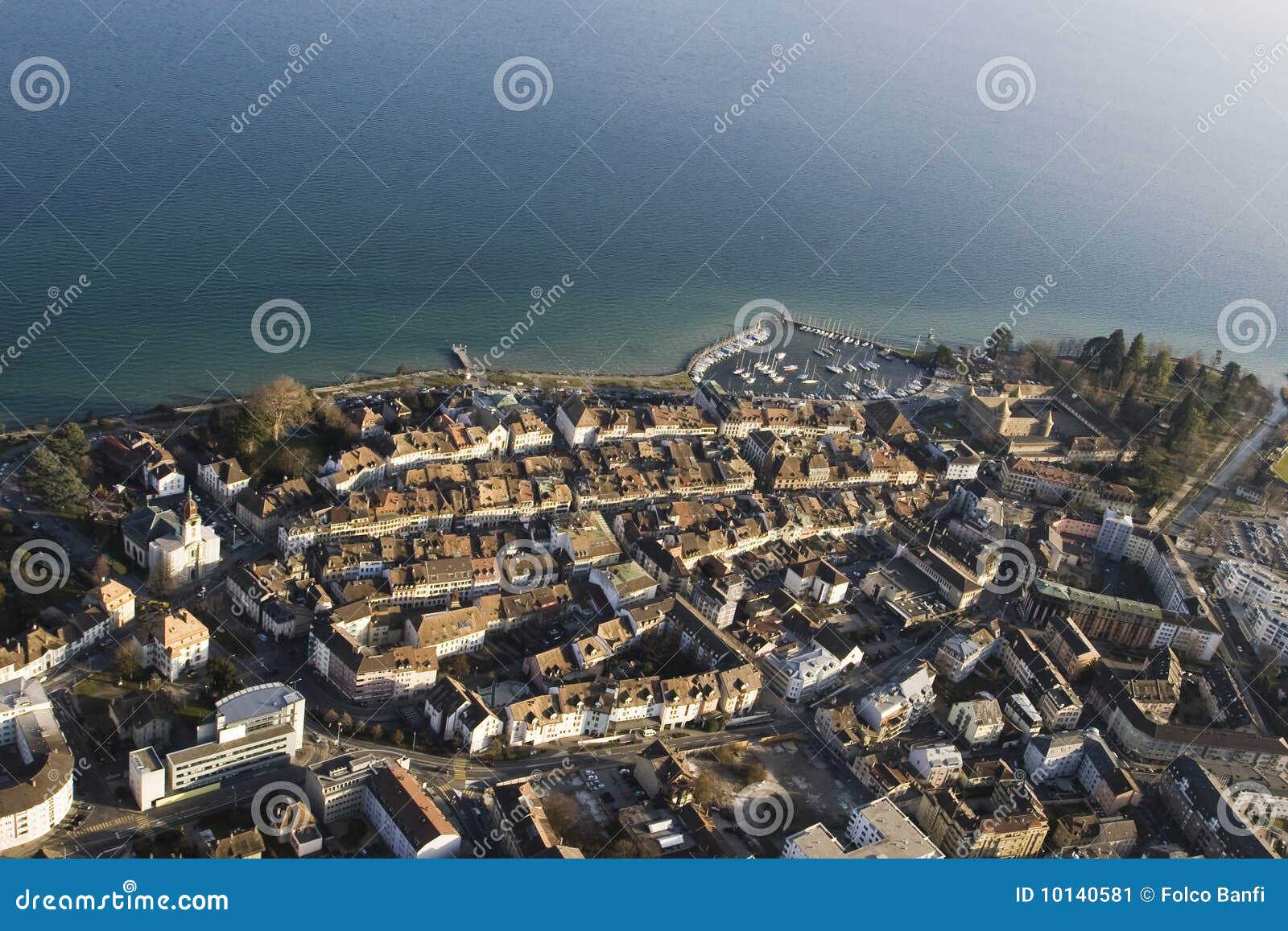 Aerial View of Morges, Switzerland Stock Image - Image of switzerland ...