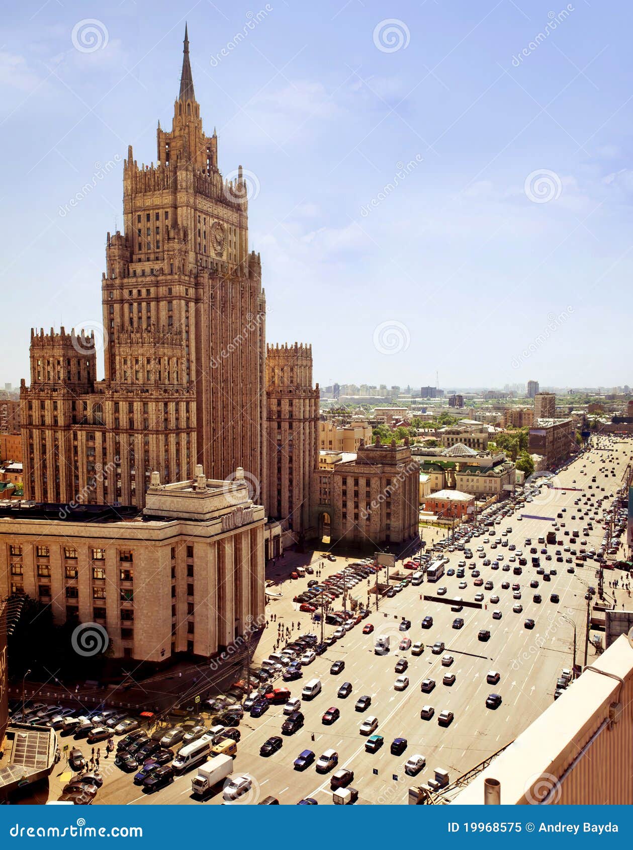 Aerial view of Moscow stock image. Image of ring, skyscraper - 19968575