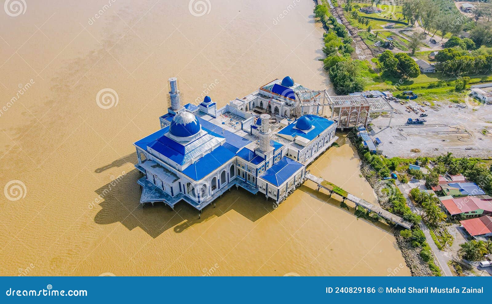 Aerial View Mosque at Bagan Datoh Malaysia Stock Photo - Image of ...
