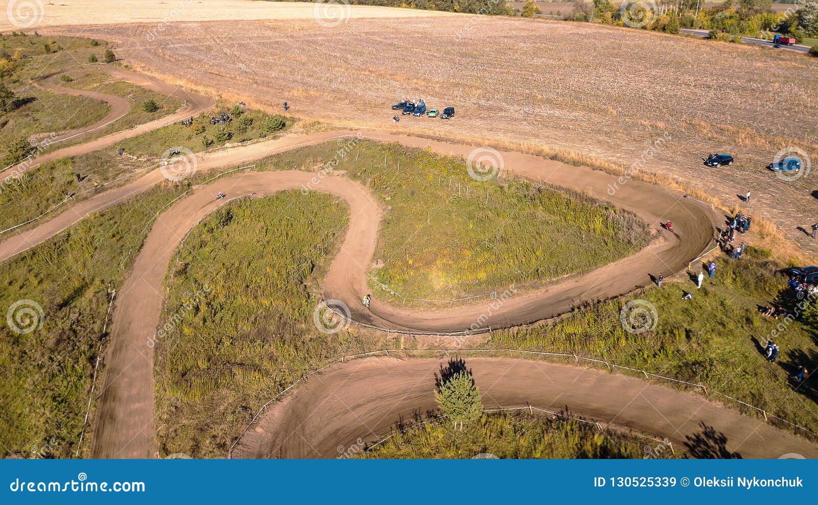 Aerial View of the Motocross Track on Which the Race is Going Stock ...