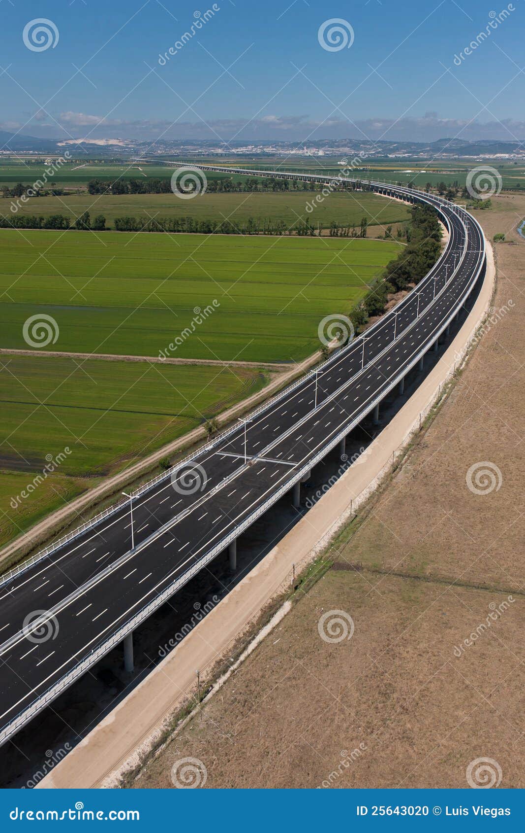 Aerial view of motorway stock photo. Image of asphalt - 25643020