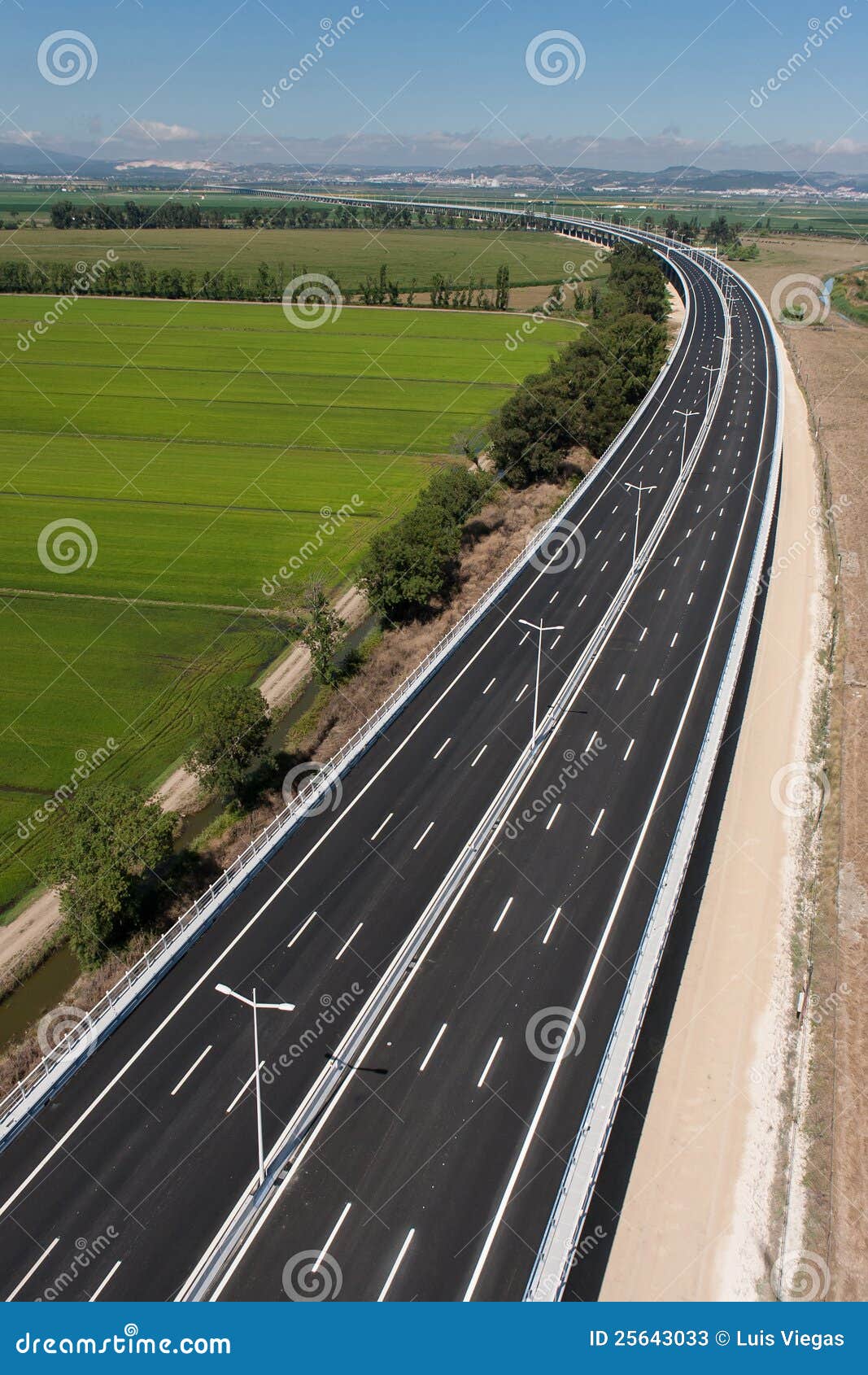 Aerial view of motorway stock image. Image of drive, goods - 25643033