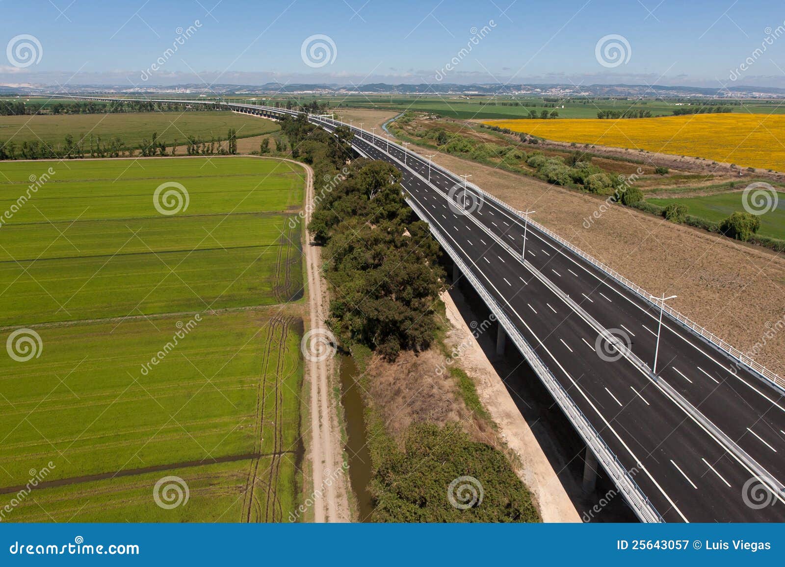 Aerial view of motorway stock image. Image of speed, asphalt - 25643057