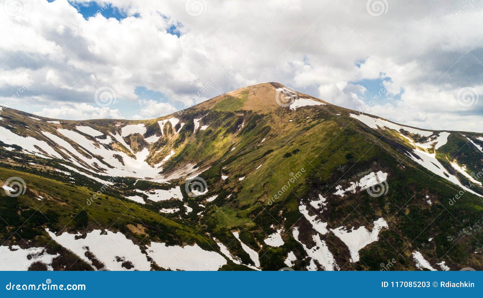Aerial View of Mount Hoverla , Ukraine Carpathian Mountains. Stock ...