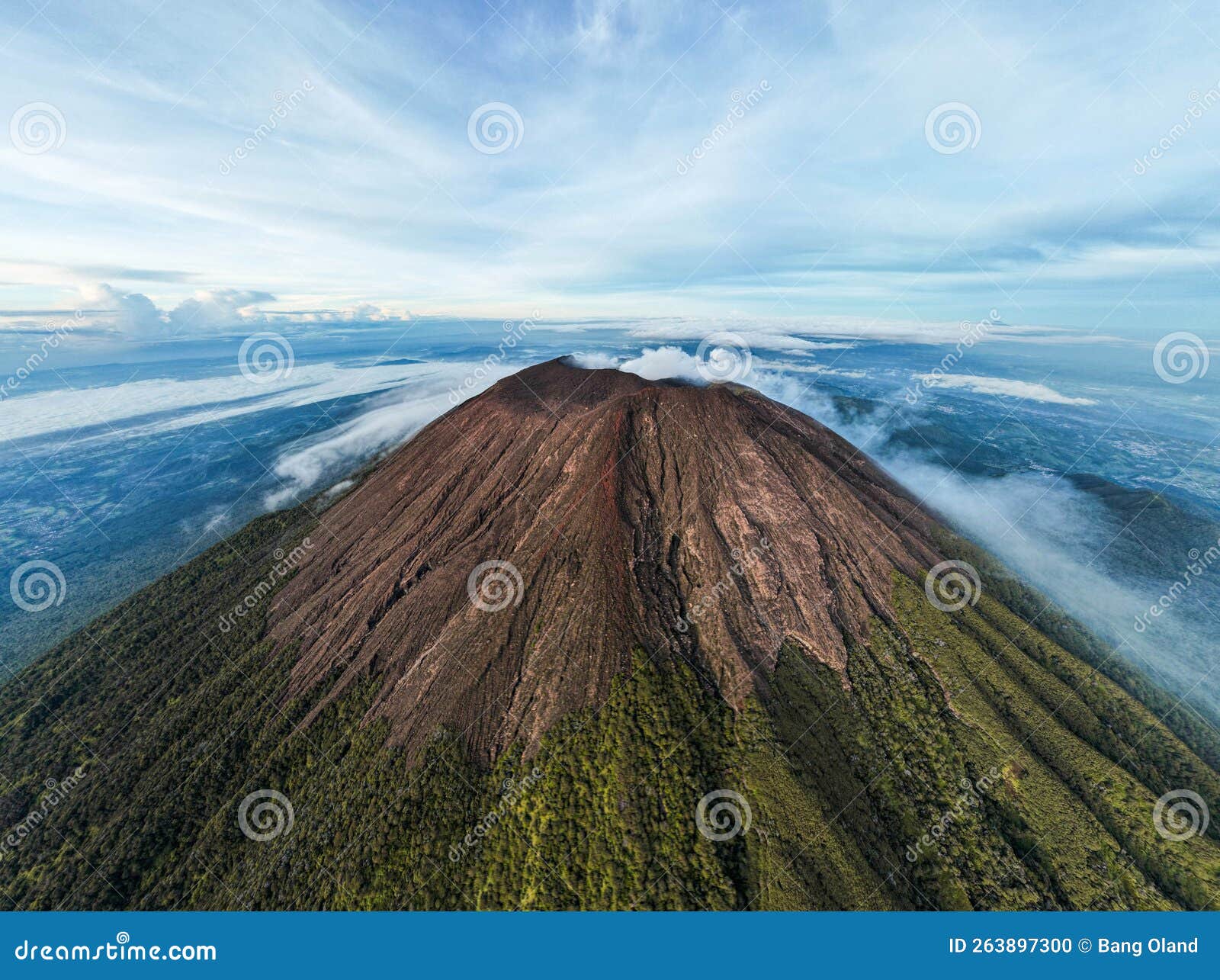 Aerial View of Mount Slamet or Gunung Slamet is an Active Stratovolcano ... Aerial View of Mount Slamet or Gunung Slamet is an Active Stratovolcano ...