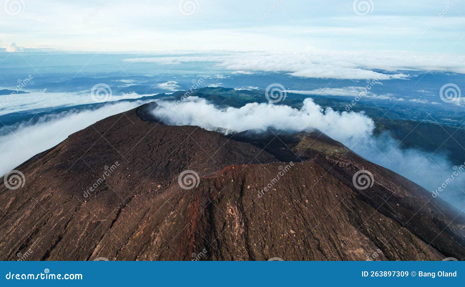 Aerial View of Mount Slamet or Gunung Slamet is an Active Stratovolcano ... Aerial View of Mount Slamet or Gunung Slamet is an Active Stratovolcano ...