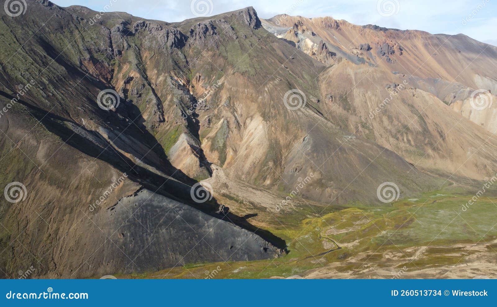 Aerial View of Mountain Landscapes Stock Photo - Image of road, lake ...