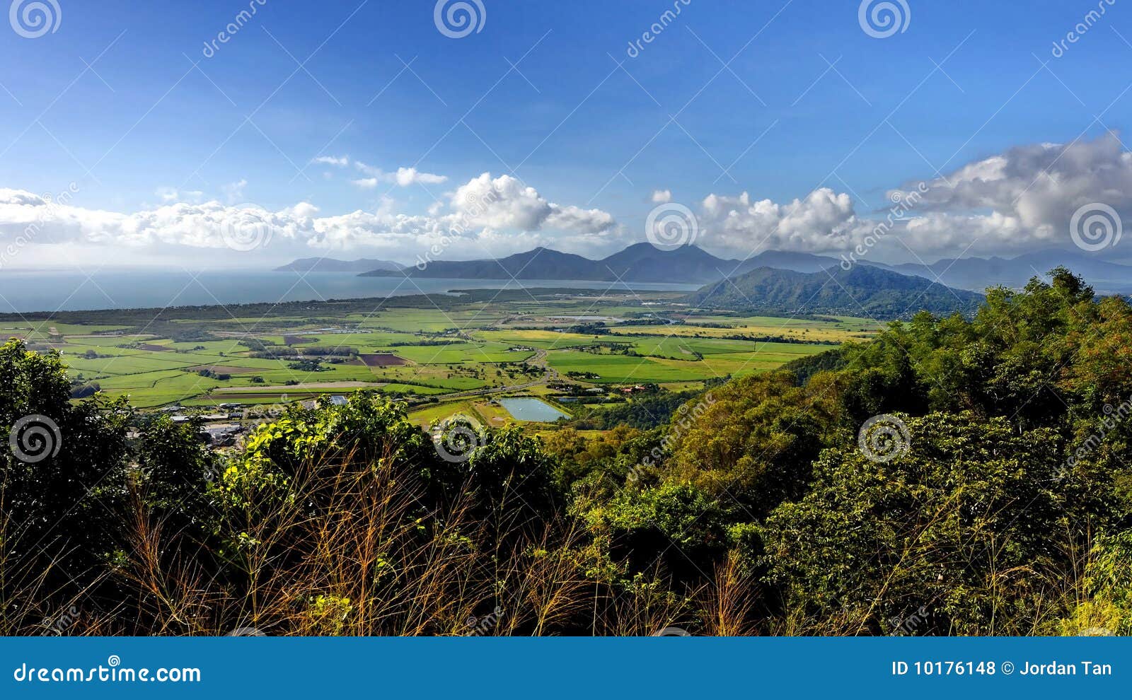Aerial View of Mountains and Flat Land Stock Photo - Image of ocean ...