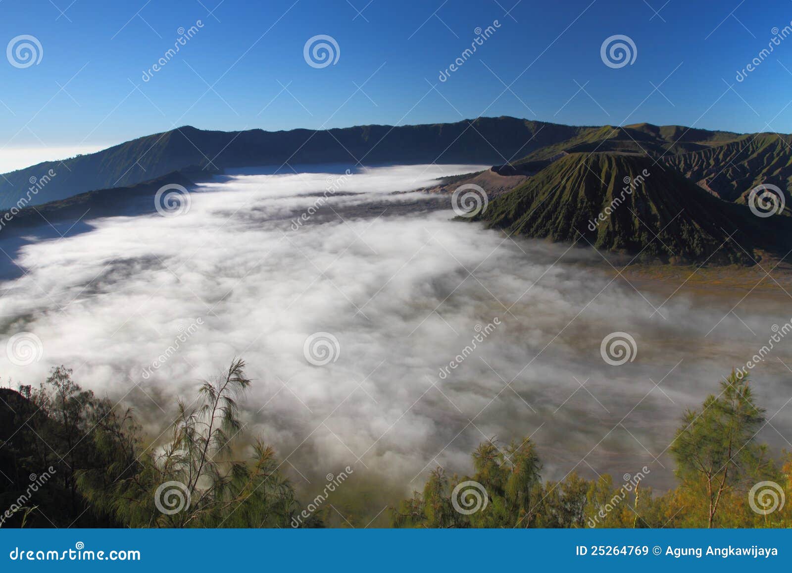 Aerial View of Mt. Bromo stock image. Image of volcanoes - 25264769