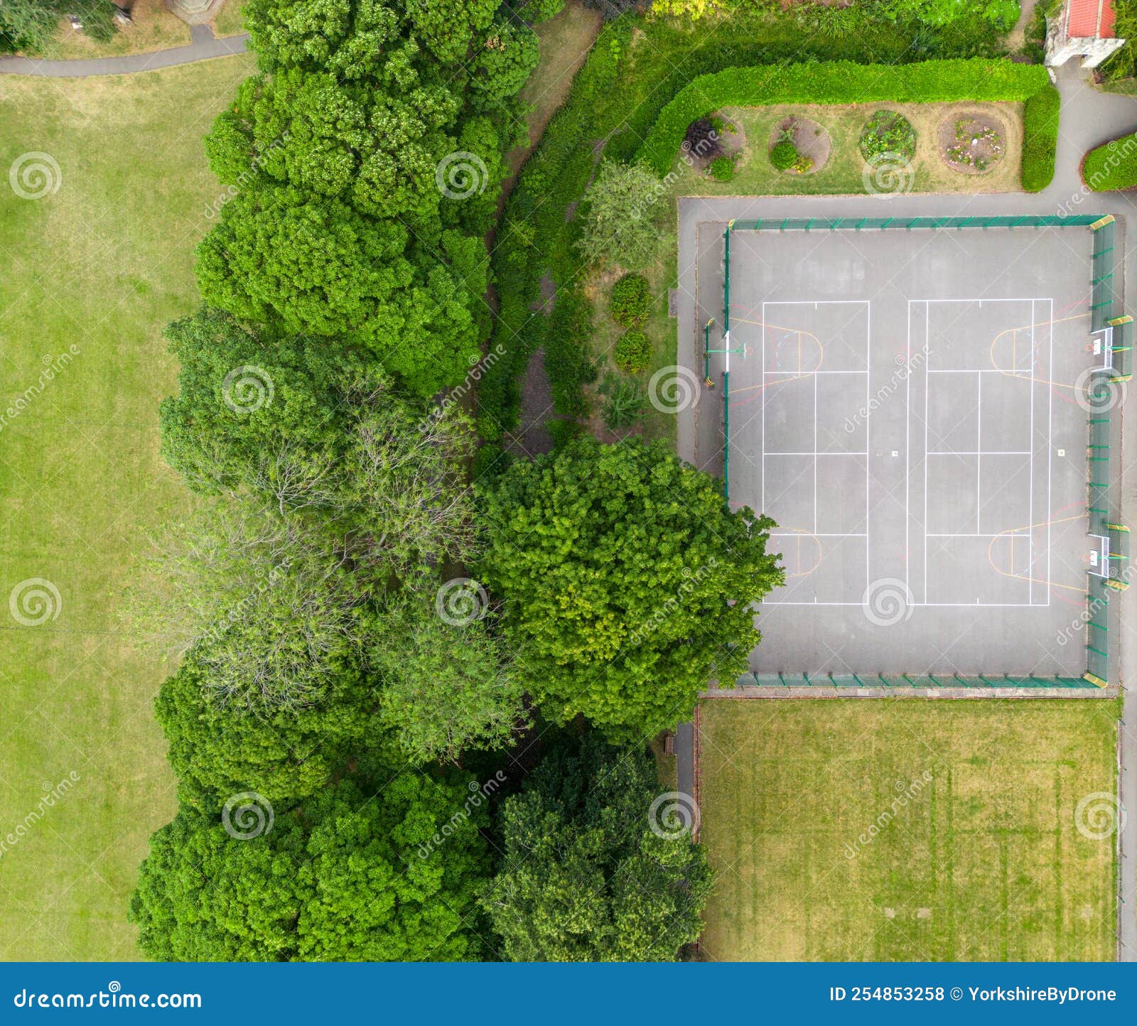 Aerial View of Muga Multi-use Games Area Stock Photo - Image of arena ...