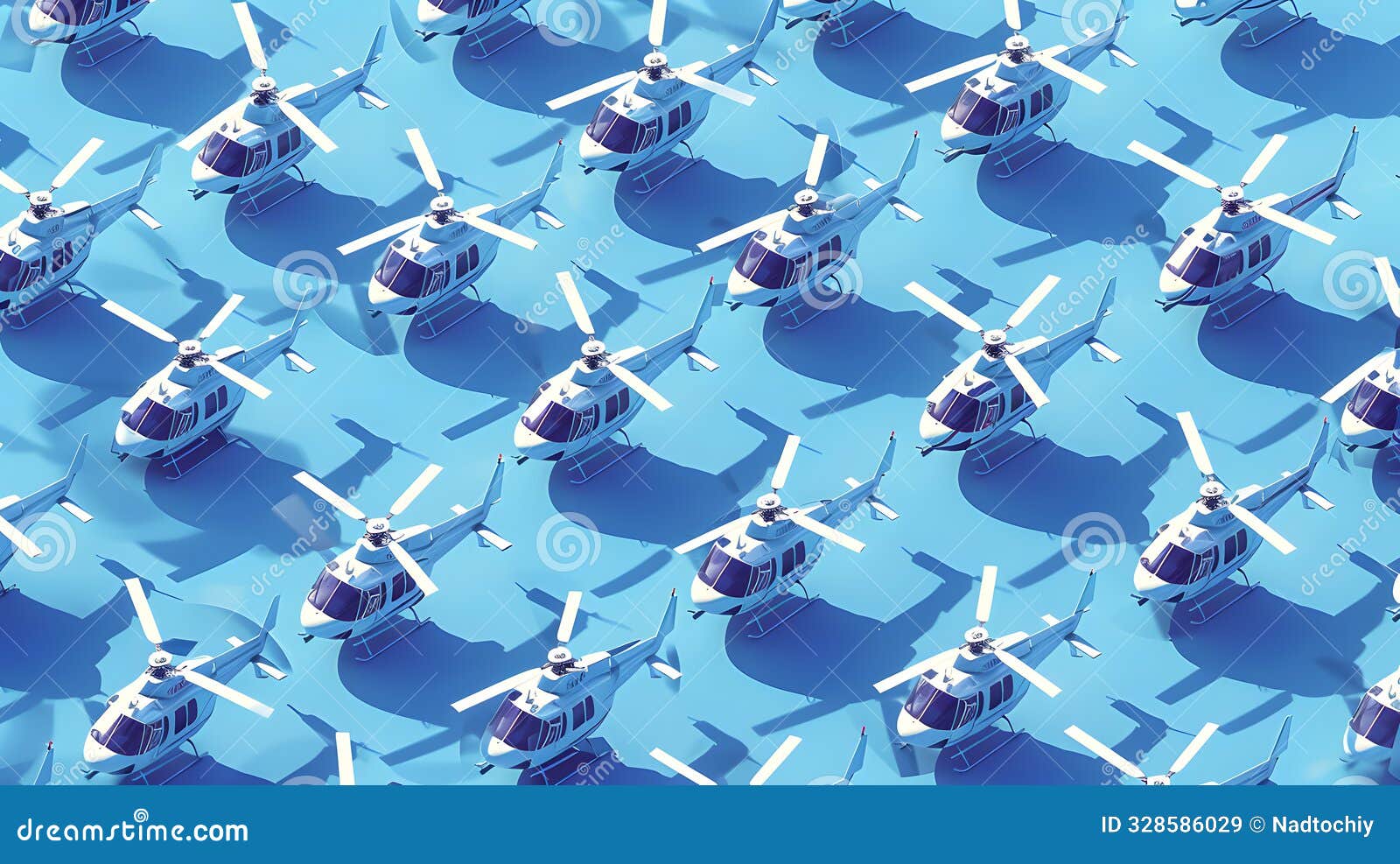 Aerial View of Multiple Helicopters in Formation High-Resolution Stock ...