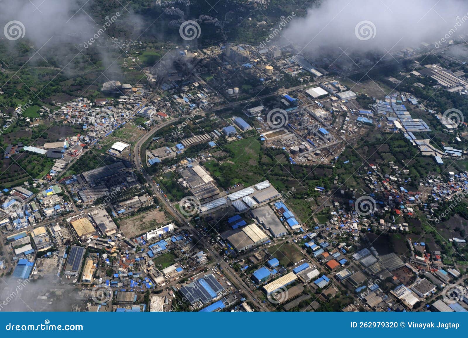 Mumbai Skyline, Aerial View Over a Building with Roads, Bridges ... Mumbai Skyline, Aerial View Over a Building with Roads, Bridges ...
