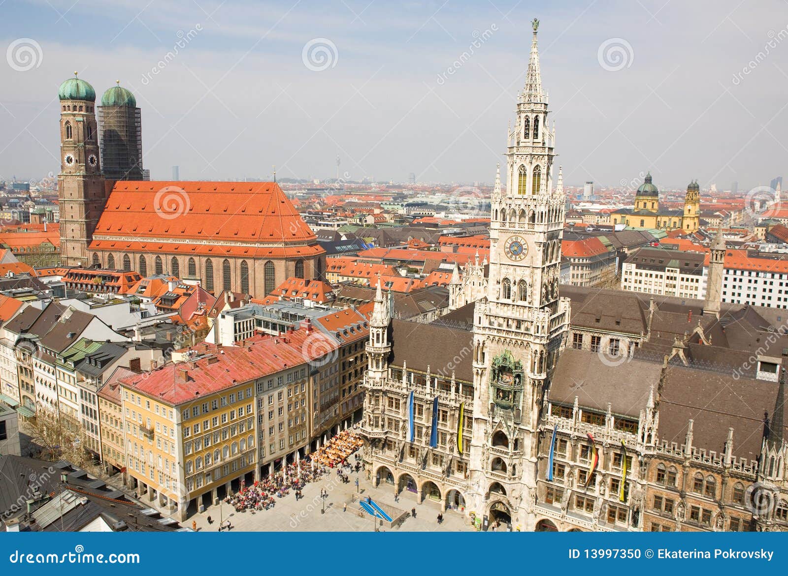 Aerial View of Munchen (Bavaria, Germany) Stock Photo - Image of europe ...