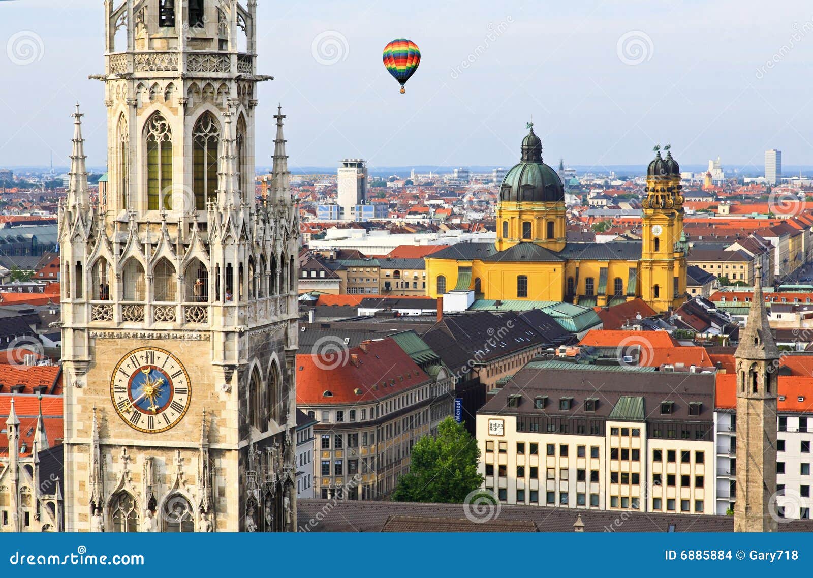 The Aerial View of Munich City Center Stock Photo - Image of building ...