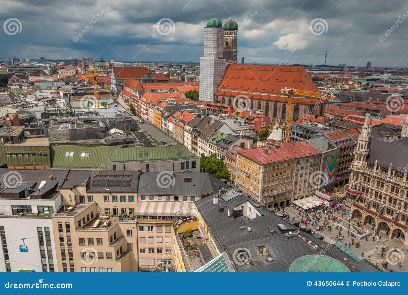 Aerial View of Munich Germany Stock Photo - Image of landmark, munich ...