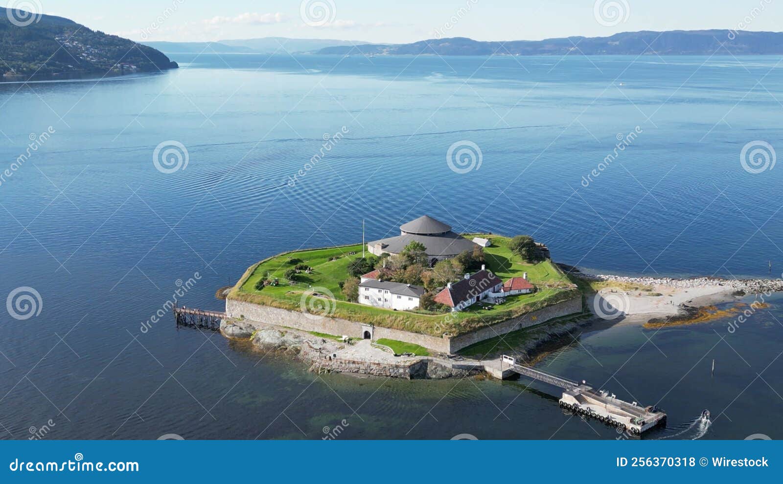 Aerial View of the Munkholmen in Norway Stock Footage - Video of islet ...