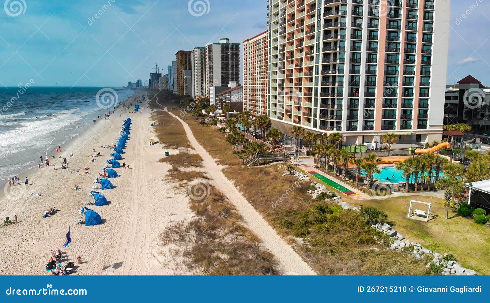 Aerial View of Myrtle Beach from the Sky, SC - USA Stock Photo - Image ...