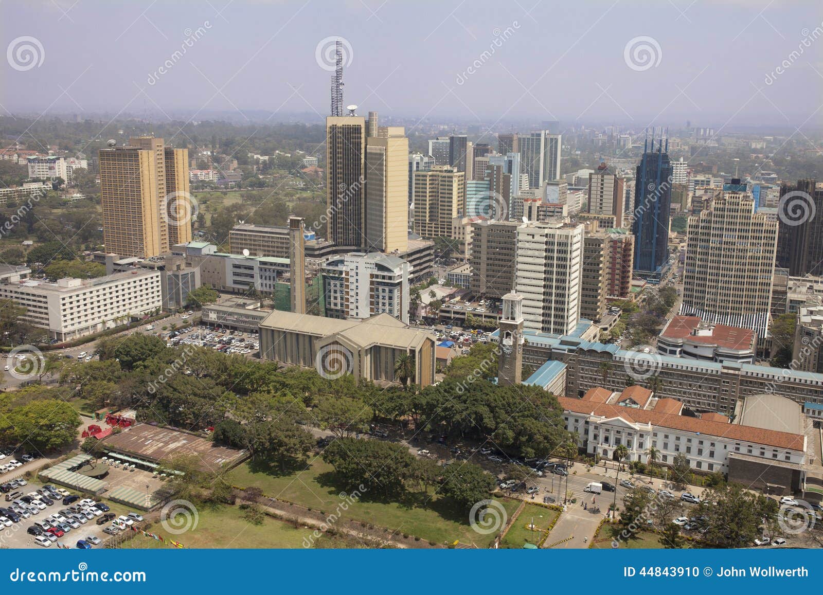 Aerial view of Nairobi stock photo. Image of town, kenyan - 44843910