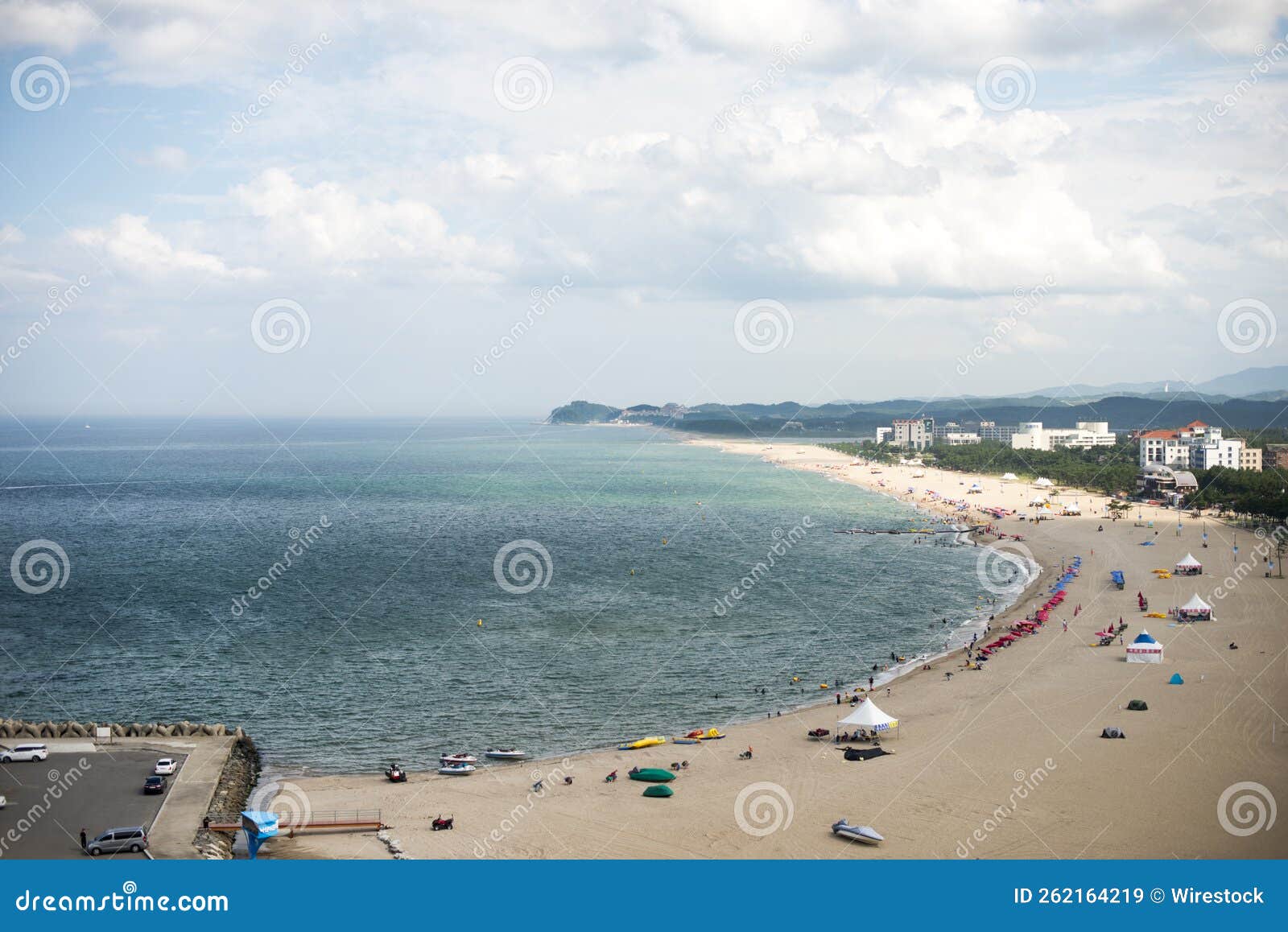 Aerial View of Naksan Beach Under the Sunlight Stock Image - Image of ...