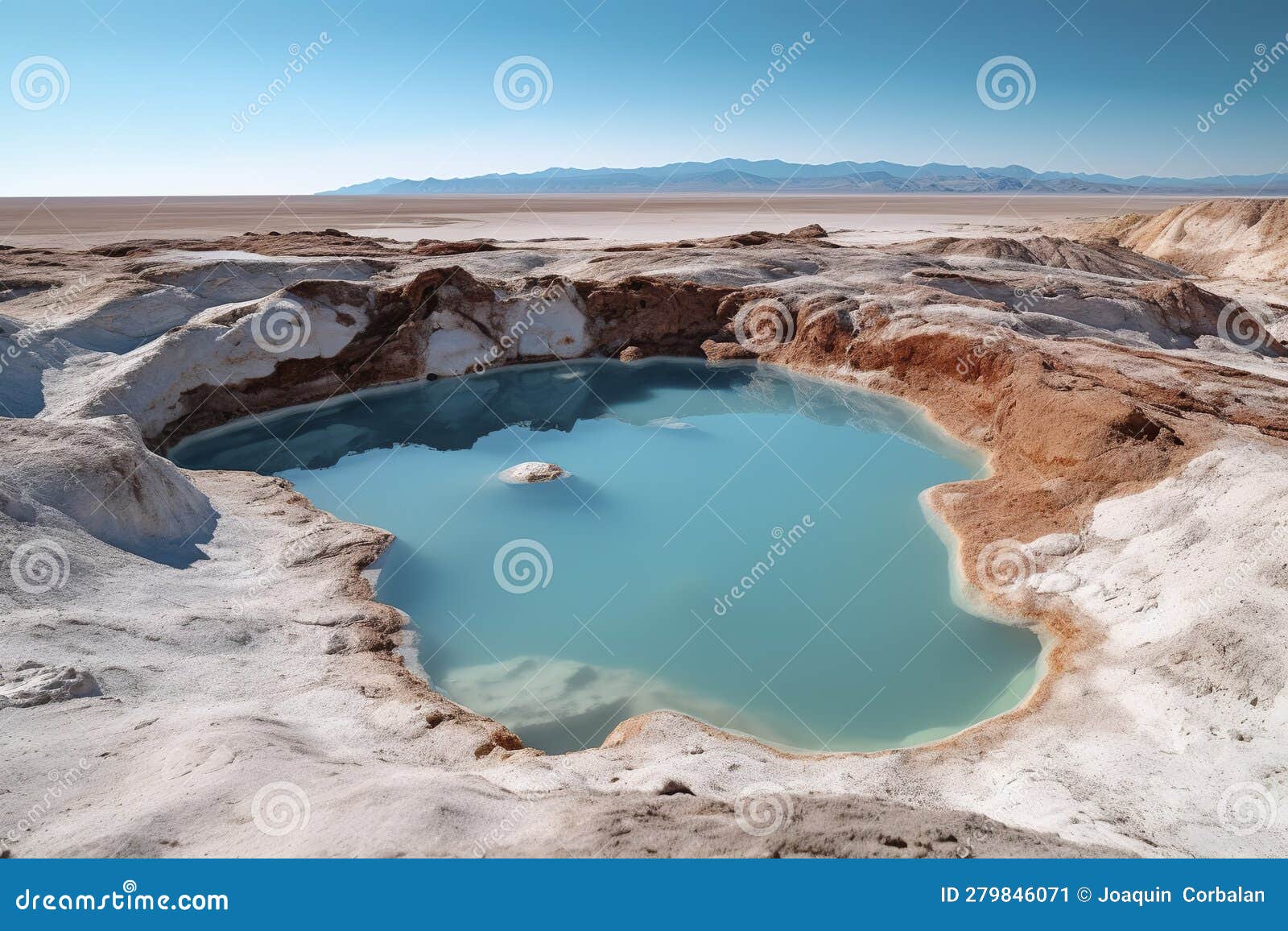 Aerial View of Natural Pools of Lithium Salts. Ai Generated Stock Image ...