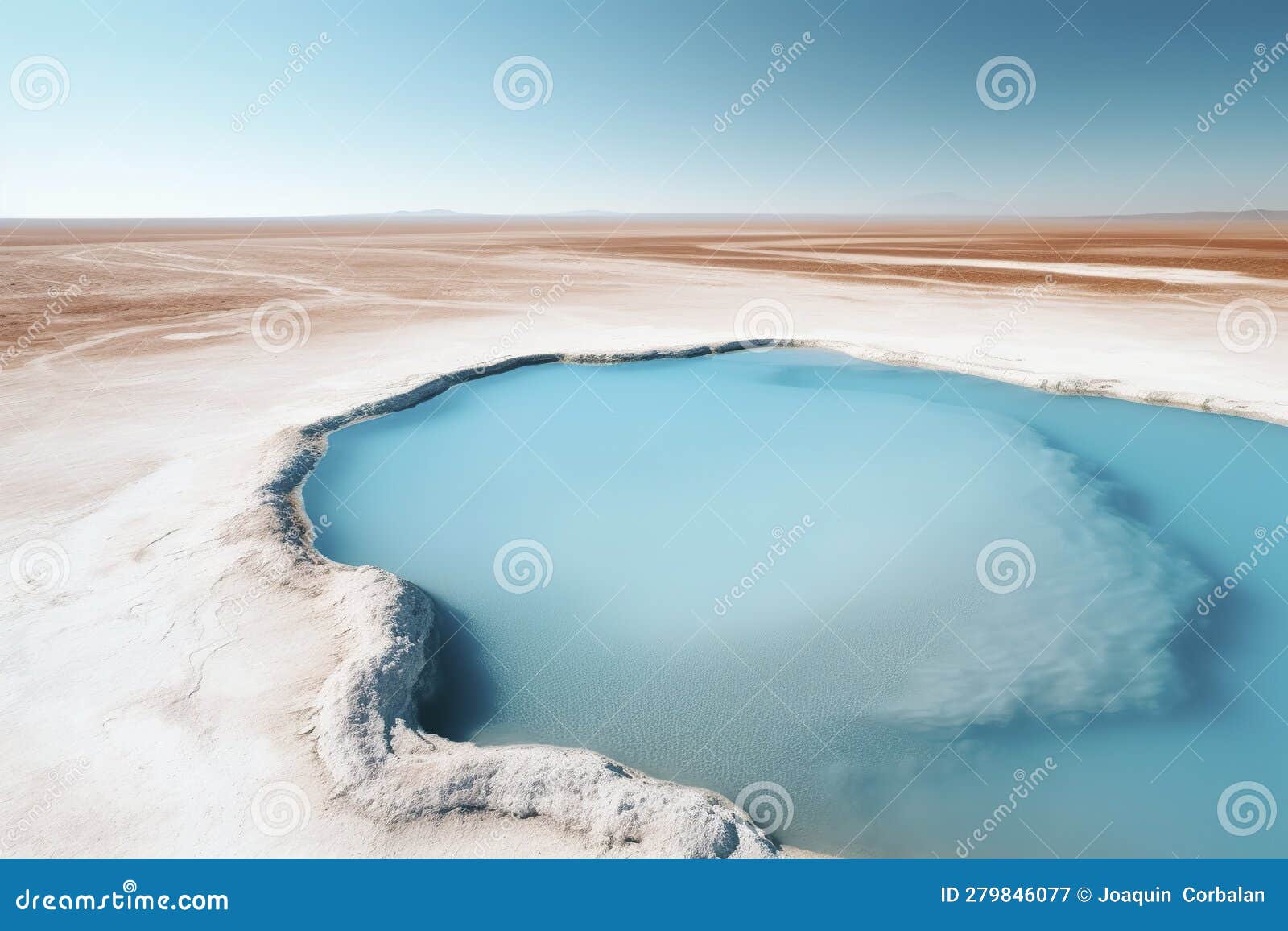 Aerial View of Natural Pools of Lithium Salts. Ai Generated Stock Image ...