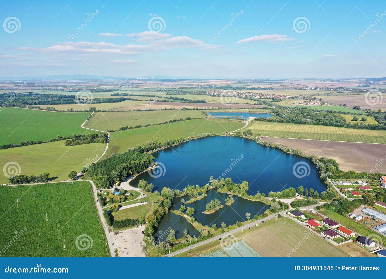 Aerial View of a Natural Swimming Pool in the Town of Surany in ... Aerial View of a Natural Swimming Pool in the Town of Surany in ...